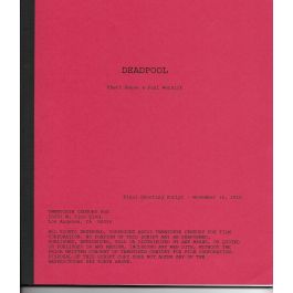 Deadpool Original Movie Script