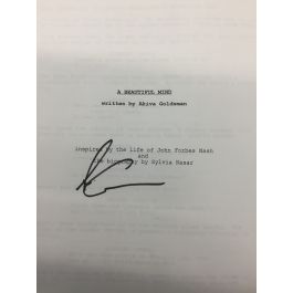 A Beautiful Mind SCRIPT - Signed by Akiva Goldman